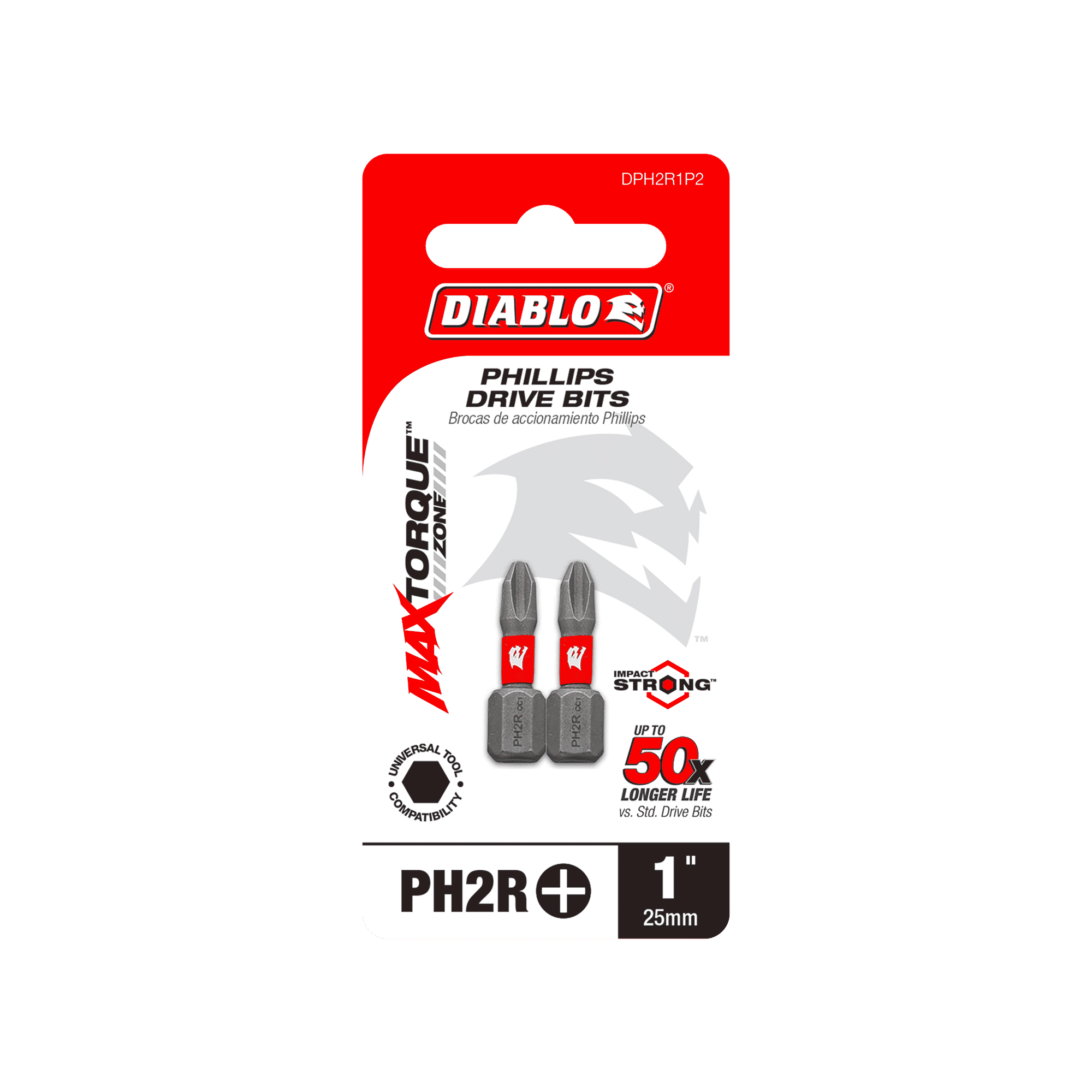 DIABLO DPH2R1P2 1 in. Phillips Drive Bits for Drywall (2-Pack) – Go ...