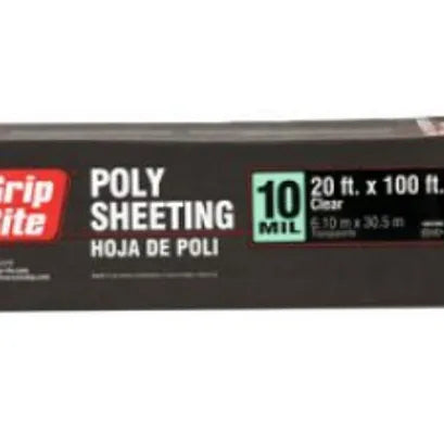 Grip Rite 10 mil 20 x 100 Clear Poly Sheeting – Go Build Supply, The ...