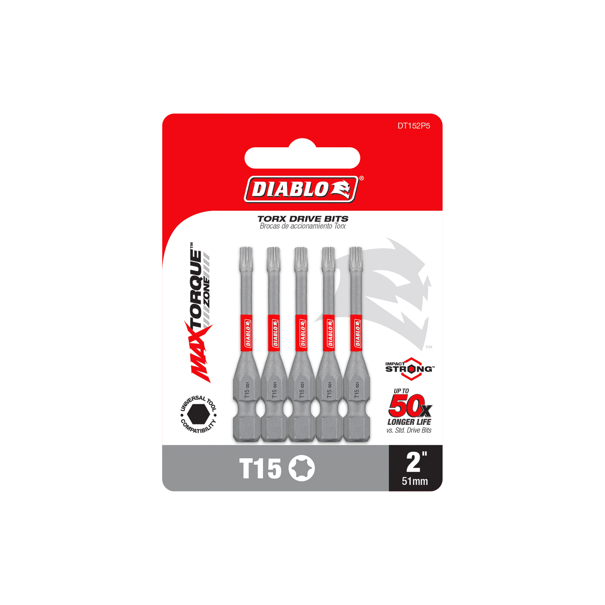 DIABLO DT152P5 2 in. #15 Torx Drive Bits (5-Pack) – Go Build Supply ...