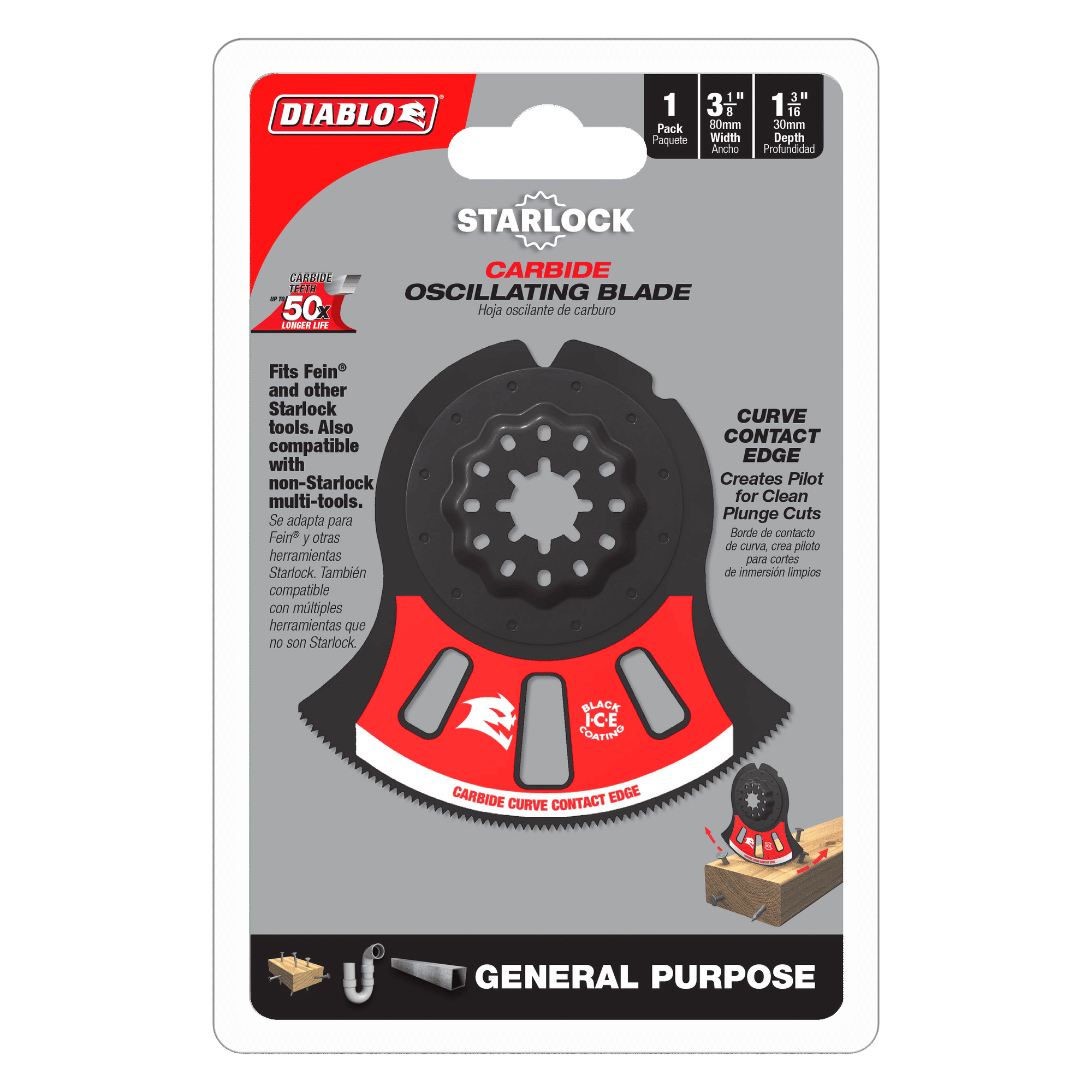 DIABLO DOS3125RCGP 3-1/8 in. AMPED™ Demo Demon™ Starlock Carbide Teeth ...