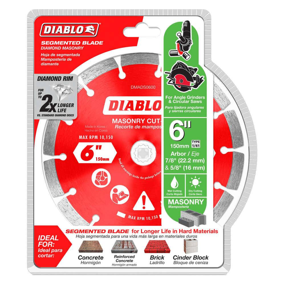 DIABLO DMADS0600 6 in. Diamond Segmented Masonry Cut-Off Disc