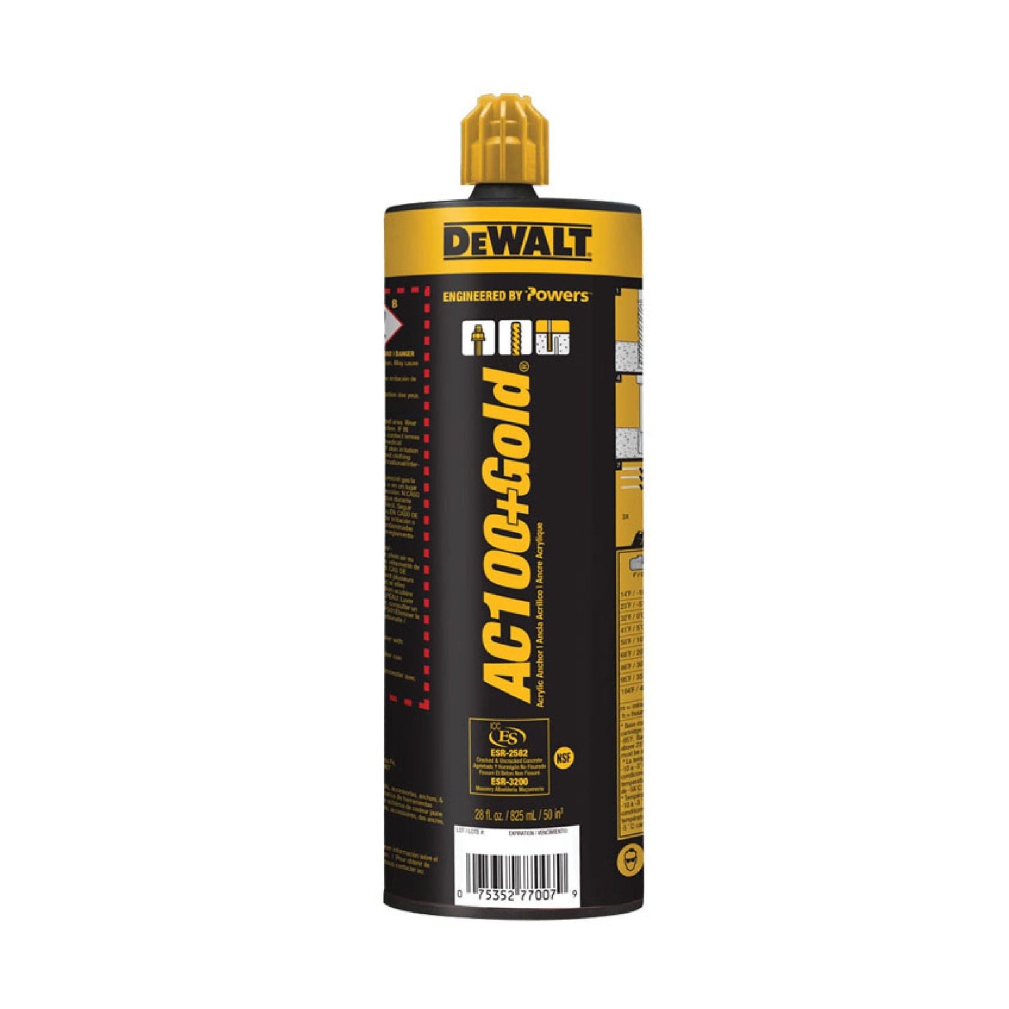 DEWALT 8578SD-PWR AC100+ Gold Injection Adhesive 14oz
