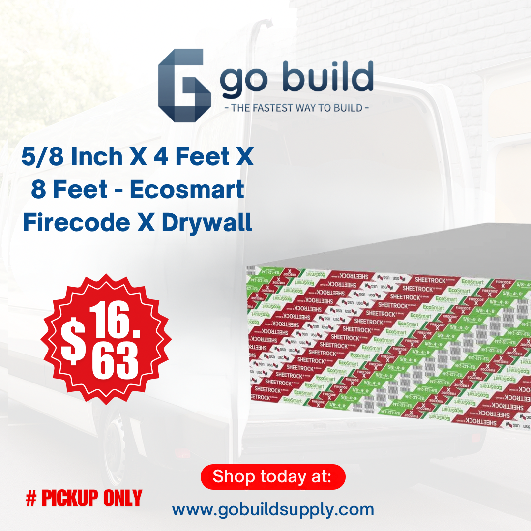 5/8 Inch x 4 Feet x 8 Feet - Ecosmart Firecode X Drywall pickup only ...