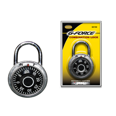 G-Force 2 in. Black Dial Combination Padlock