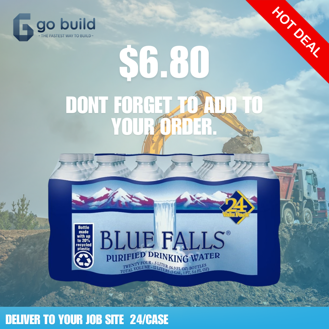 BLUE FALLS Purified Water 16.9 OZ 24/pack – Go Build Supply, The ...